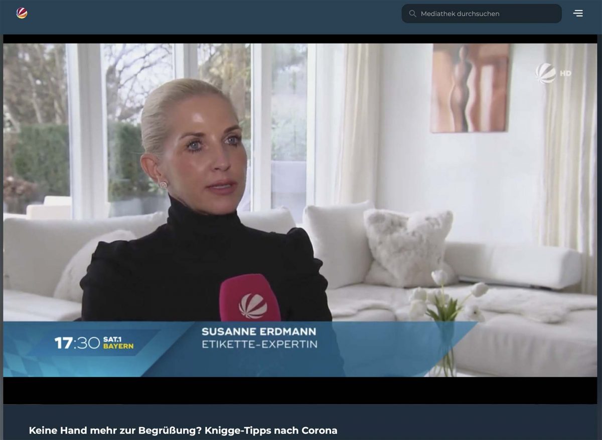 TV-Sendung zu Händeschütteln nach Corona auf SAT.1 | Etikette mit Stil - Seminare & Coaching ...